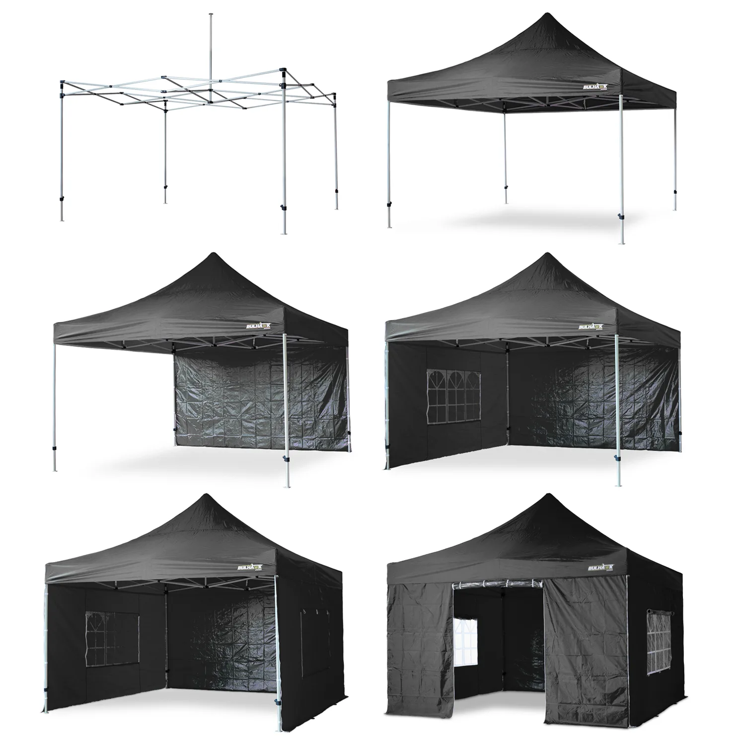 Bulhawk® 4m x 4m Premium Hex 40 Heavy-Duty Pop-Up Gazebo | Versatile ...